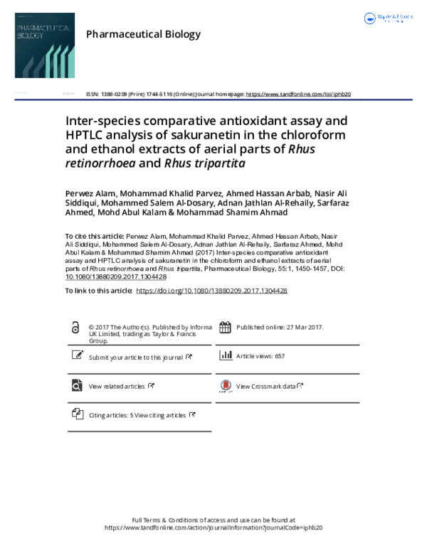 (PDF) Inter-species comparative antioxidant assay and HPTLC analysis of sakuranetin in the ...