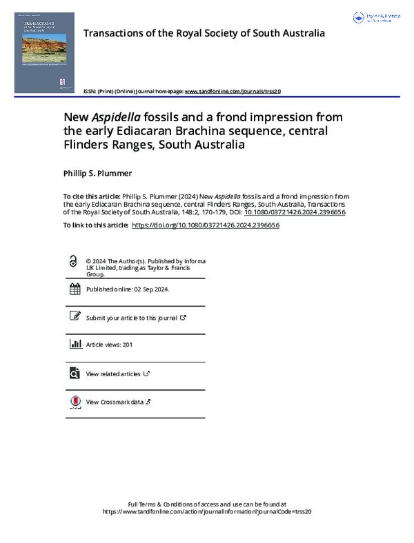 (PDF) New Aspidella fossils and a frond impression from the early ...