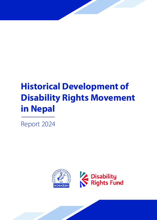 (PDF) Historical Development of Disability Rights Movement in Nepal Report
