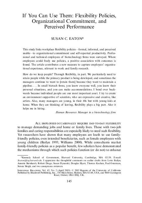 (PDF) If You Can Use Them: Flexibility Policies, Organizational ...