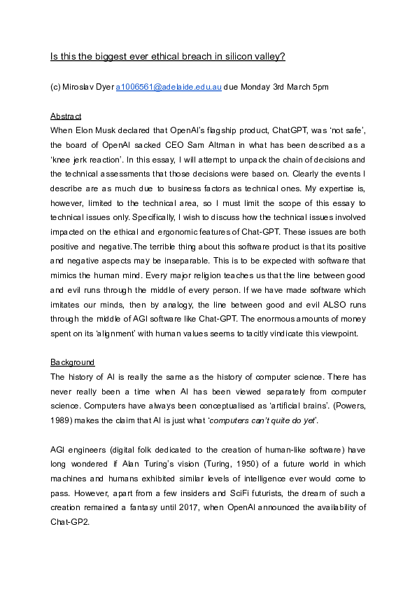 (PDF) Is this the biggest ever ethical breach in silicon valley