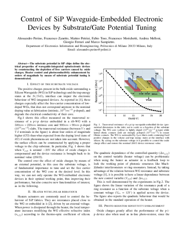 (PDF) Control of SiP Waveguide-Embedded Electronic Devices by Substrate ...
