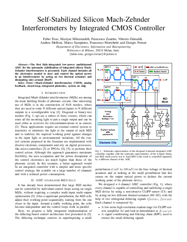 (PDF) Self-Stabilized Silicon Mach-Zehnder Interferometers by ...