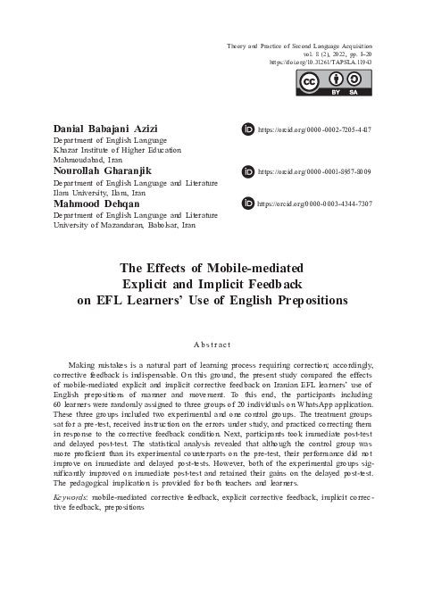 (PDF) The Effects of Mobile-mediated Explicit and Implicit Feedback onThe Effects of Mobile ...