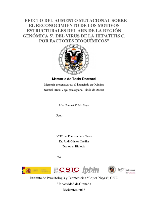 (PDF) Efecto del aumento mutacional sobre el reconocimiento de los ...