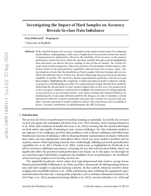(PDF) Investigating the Impact of Hard Samples on Accuracy Reveals In ...