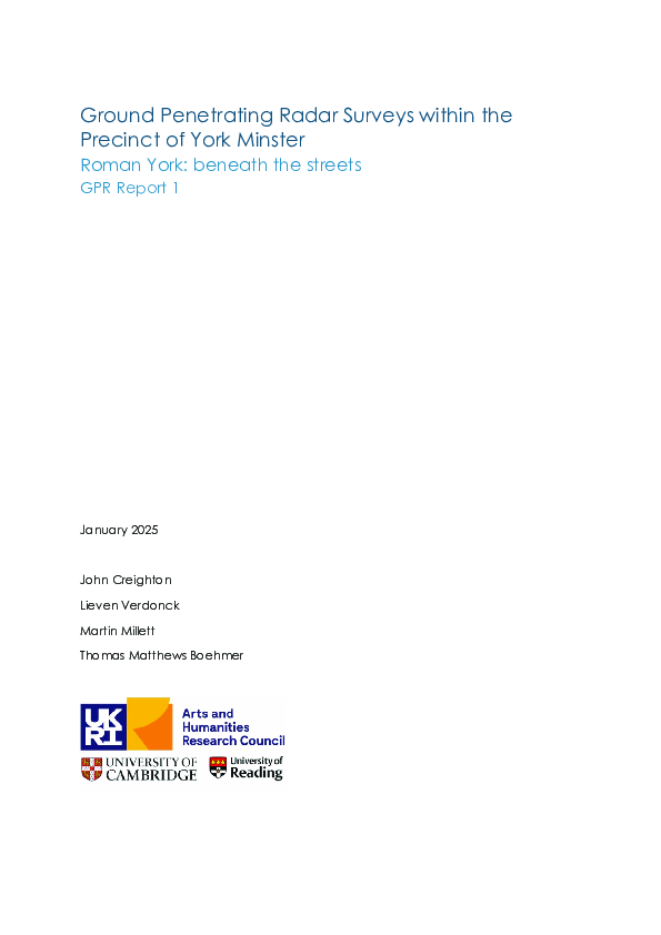 (PDF) Ground Penetrating Radar Surveys within the Precinct of York ...