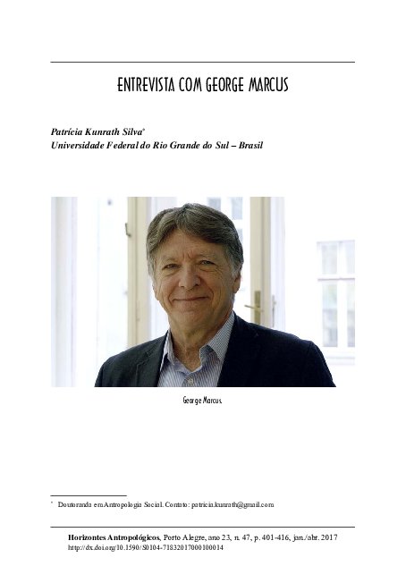 (PDF) Entrevista com George Marcus