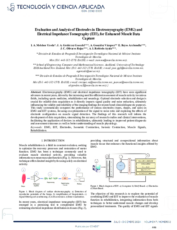 (PDF) Evaluation and Analysis of Electrodes in Electromyography (EMG) and Electrical Impedance ...