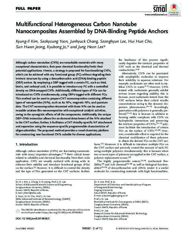 (PDF) Multifunctional Heterogeneous Carbon Nanotube Nanocomposites ...
