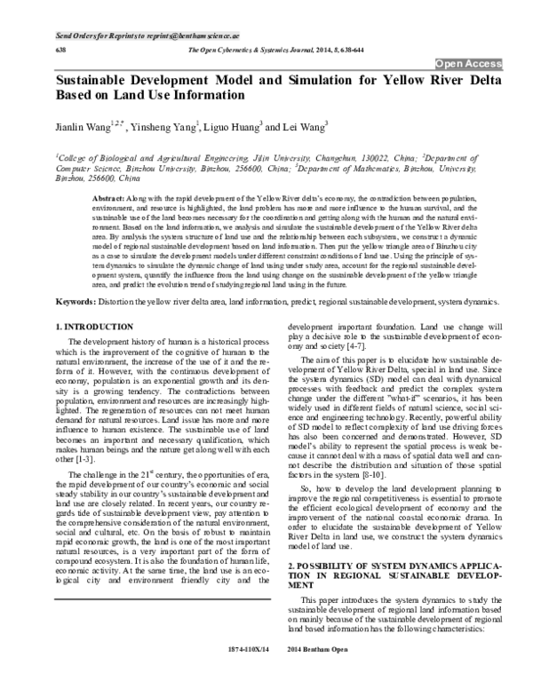 (PDF) Sustainable Development Model and Simulation for Yellow River ...
