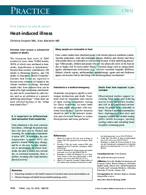 (PDF) Heat-induced illness