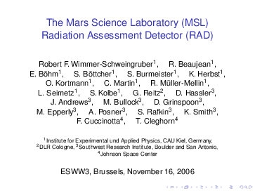 (PDF) Detection of neutral particle radiation with the Mars Science ...