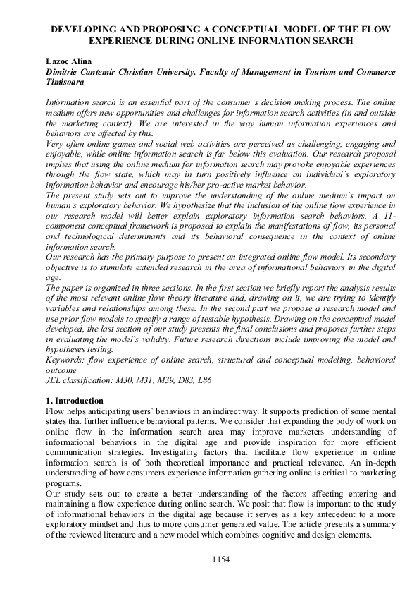 (PDF) Developing and Proposing a Conceptual Model of the Flow ...
