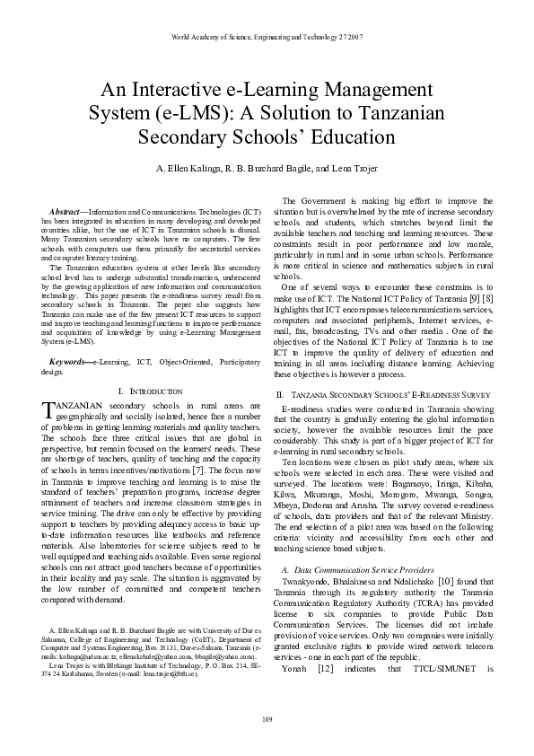 (PDF) An Interactive E-Learning Management System (E-Lms): A Solution ...