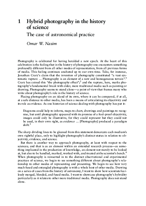 (PDF) Hybrid Photography in the History of Astronomy