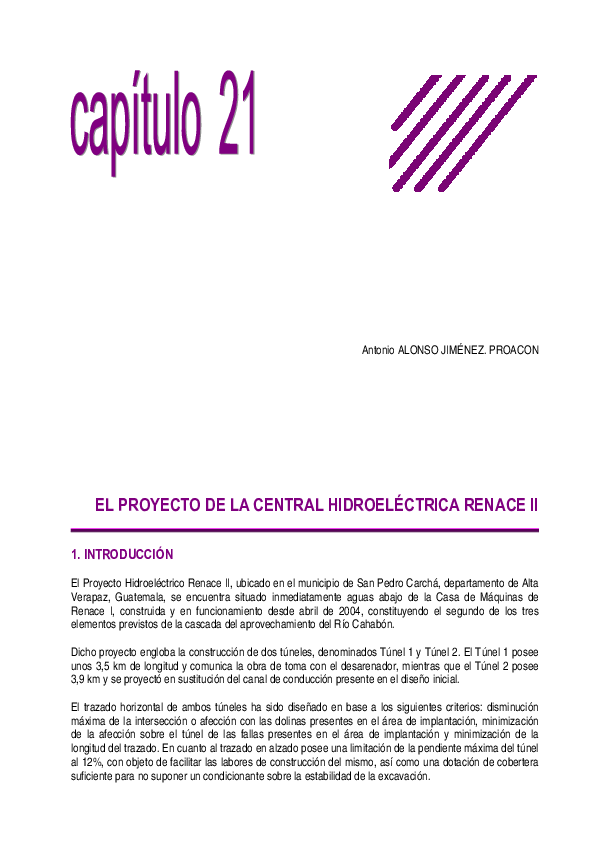 (PDF) El Proyecto De La Central Hidroelectrica Renace II