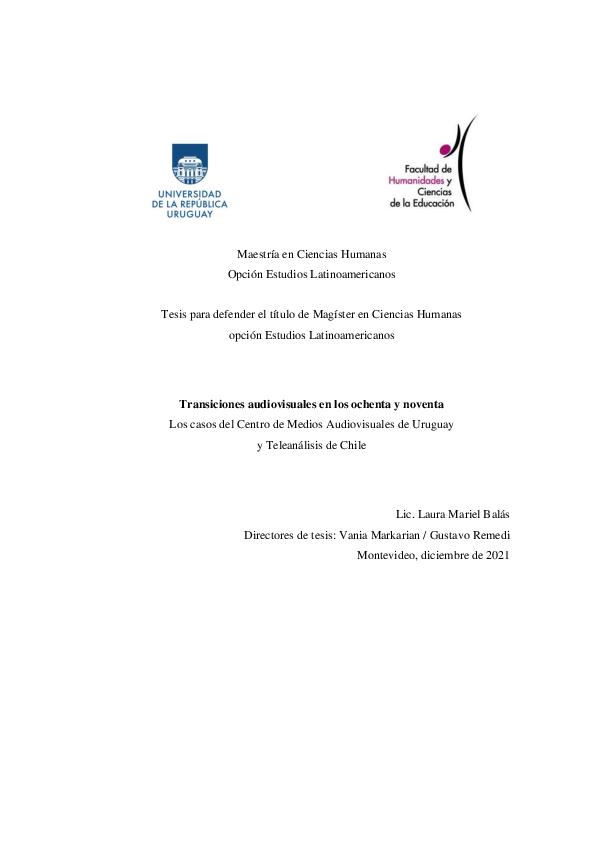 (PDF) Transiciones audiovisuales en los ochenta y noventa Los casos del Centro de Medios ...