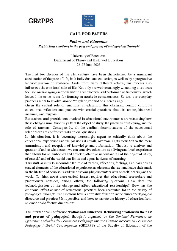 (PDF) Pathos and Education