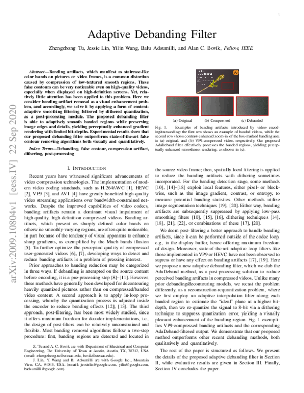 (PDF) Adaptive Debanding Filter
