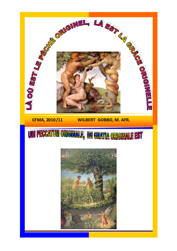 (PDF) PROF. WILBERTGOBBO, ORIGINAL SIN AND ORIGINAL GRACE