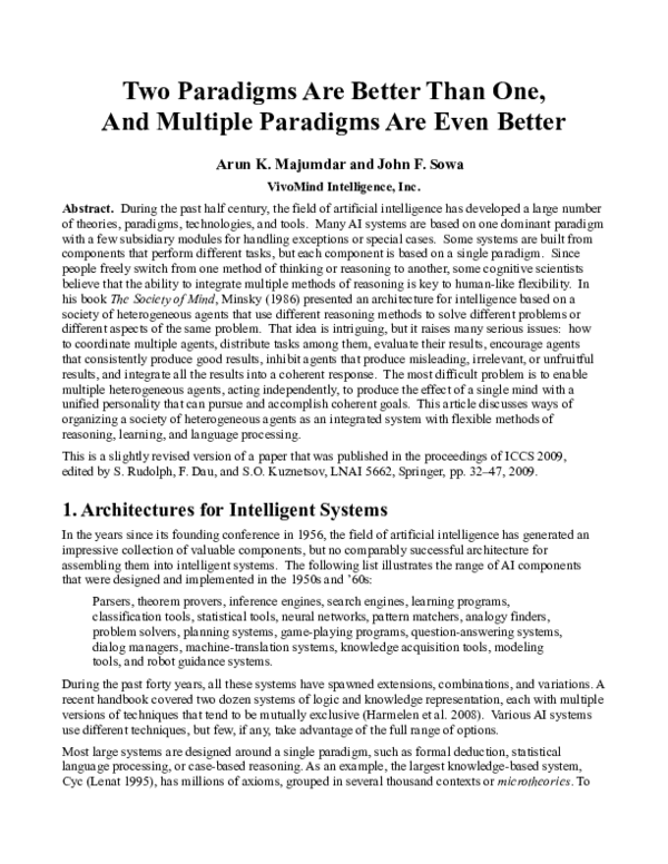 (PDF) Two Paradigms Are Better Than One, and Multiple Paradigms Are ...