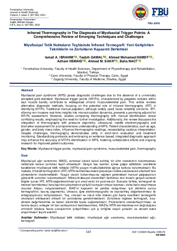 (PDF) Infrared Thermography in The Diagnosis of Myofascial Trigger Points: A Comprehensive ...