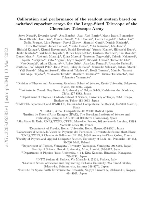 Pdf Calibration And Performance Of The Readout System Based On Switched Capacitor Arrays For