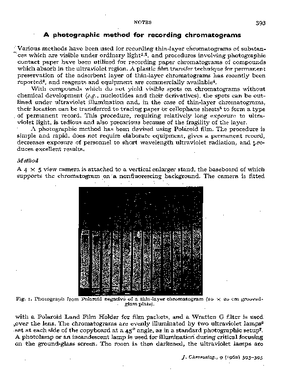 (PDF) A photographic method for recording chromatograms