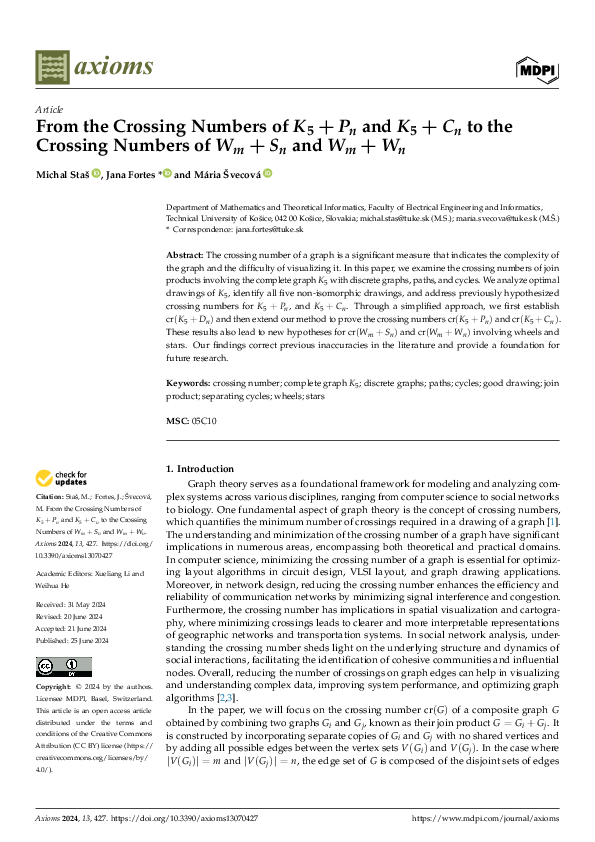 (PDF) From the Crossing Numbers of K5 + Pn and K5 + Cn to the Crossing ...