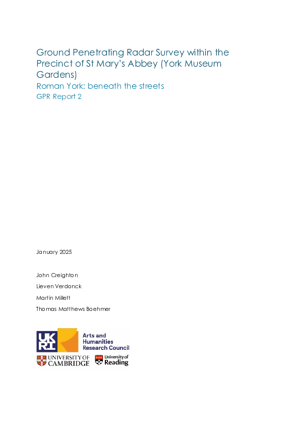 (PDF) Ground Penetrating Radar Survey within the Precinct of St Mary's ...