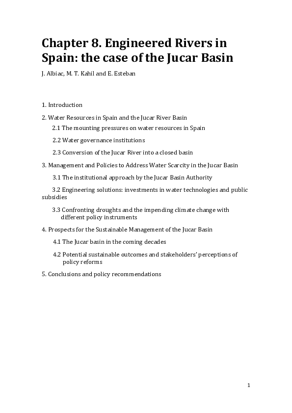 (PDF) The Jucar River Basin