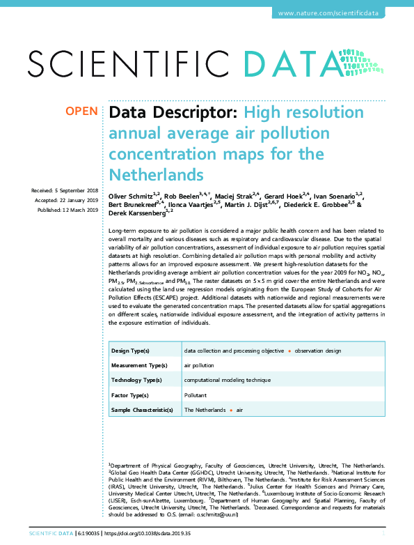 (PDF) High resolution annual average air pollution concentration maps ...