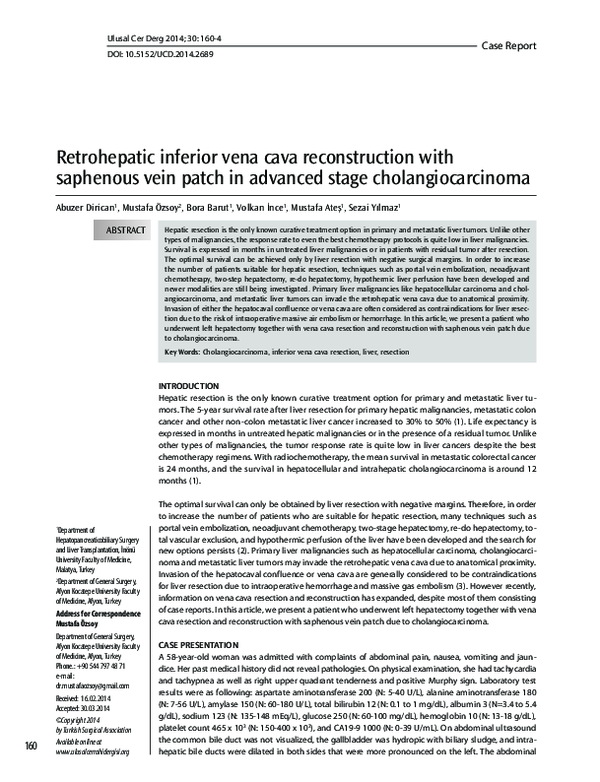 (PDF) Retrohepatic inferior vena cava reconstruction with saphenous ...