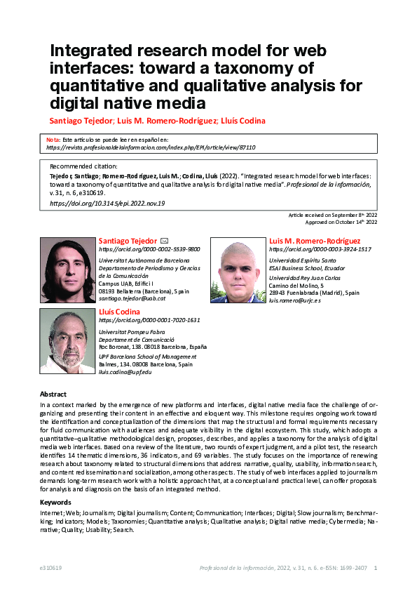 (PDF) Integrated research model for web interfaces: toward a taxonomy ...