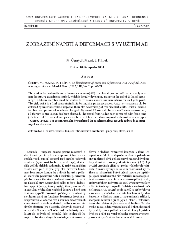 (PDF) Visualization of stress and deformation with use of AE