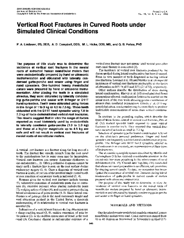 (PDF) Vertical root fractures in curved roots under simulated clinical ...