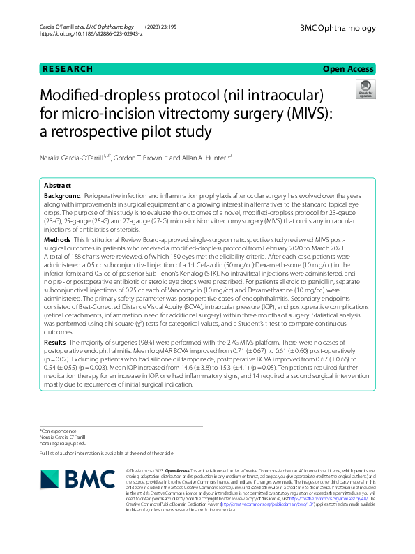 (PDF) Modified-dropless protocol (nil intraocular) for micro-incision ...