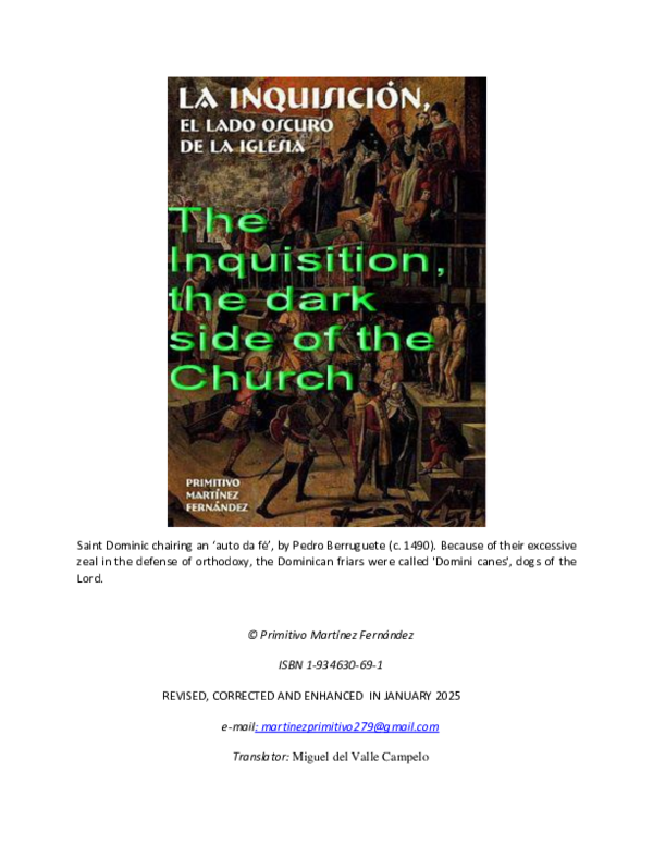 (PDF) THE INQUISITION, THE DARK SIDE OF THE CHURCH