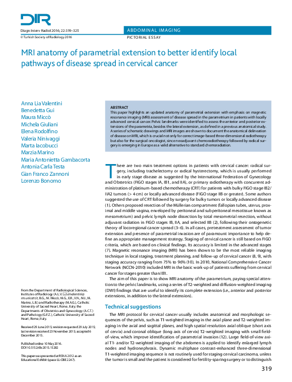 (PDF) MRI anatomy of parametrial extension to better identify local ...