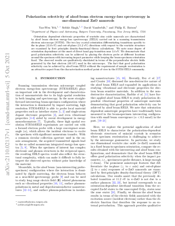 (PDF) Polarization selectivity of aloof-beam electron energy-loss spectroscopy in one ...