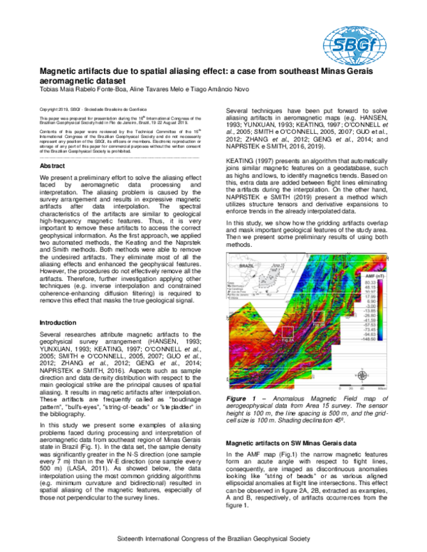 (PDF) Magnetic artifacts due to spatial aliasing effect - a case from southeast Minas Gerais ...