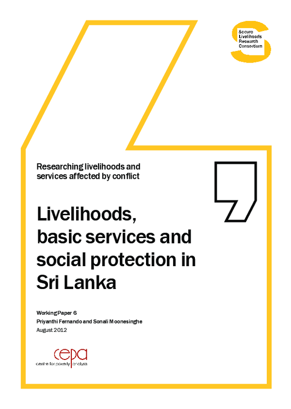 (PDF) Livelihoods, basic services and social protection in Sri Lanka