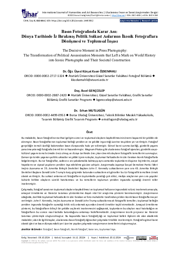 (PDF) The Decisive Moment in Press Photography: The Transformation of Political Assassination ...