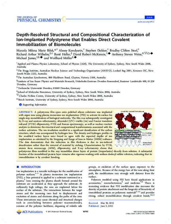 (PDF) Depth-Resolved Structural and Compositional Characterization of Ion-Implanted Polystyrene ...