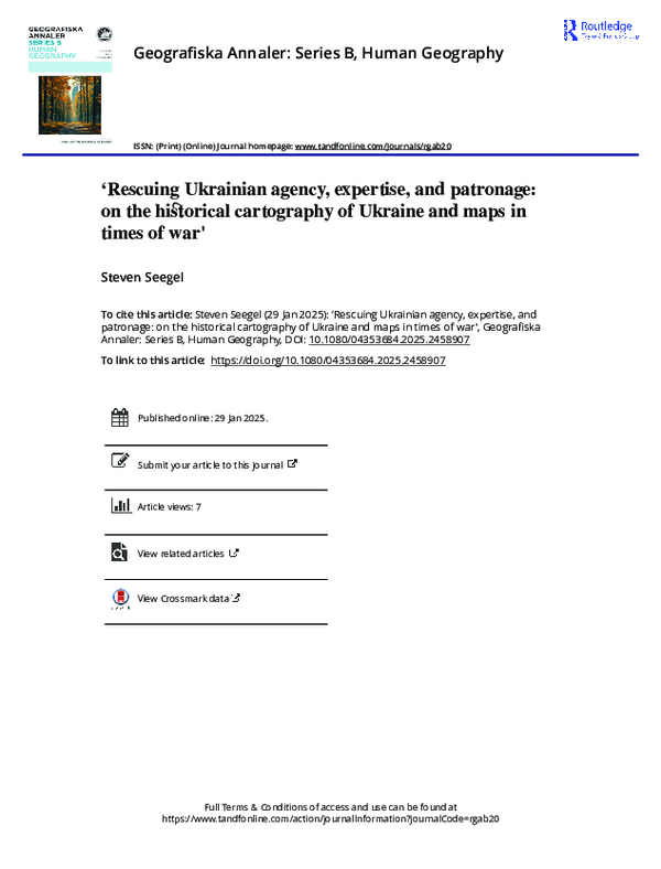 (PDF) "Rescuing Ukrainian agency, expertise, and patronage: on the ...