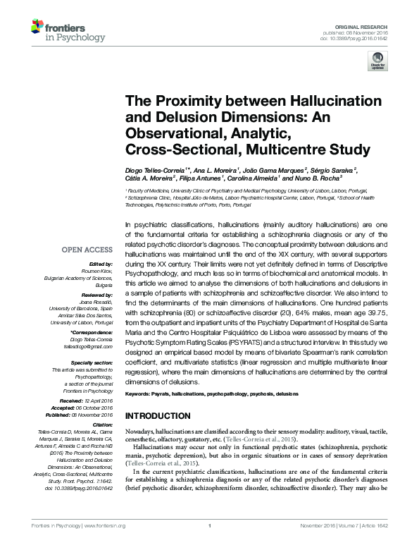(PDF) The Proximity between Hallucination and Delusion Dimensions: An ...