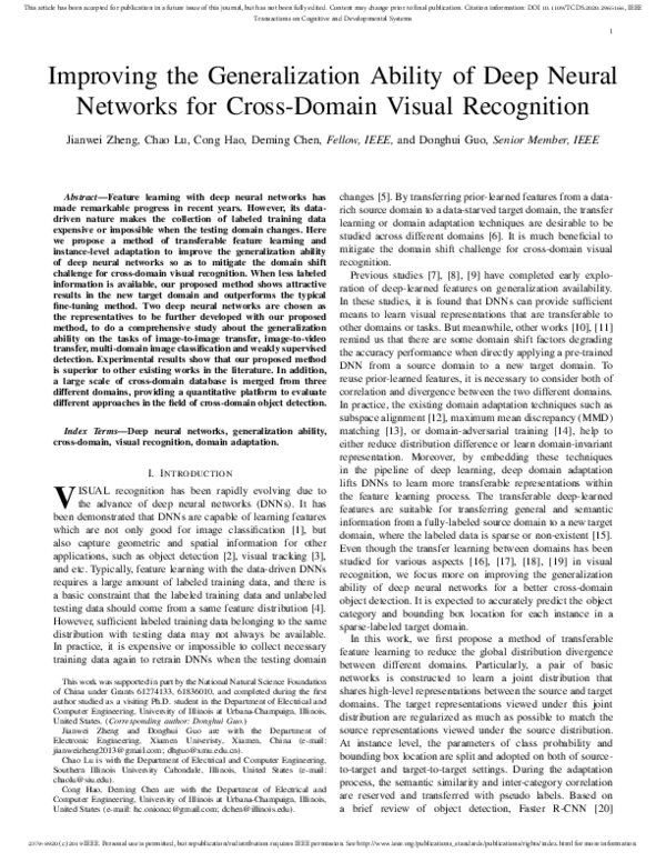 (PDF) Improving the Generalization Ability of Deep Neural Networks for ...