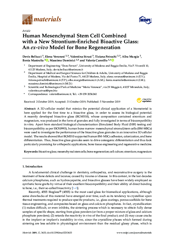 (PDF) Human Mesenchymal Stem Cell Combined with a New Strontium ...