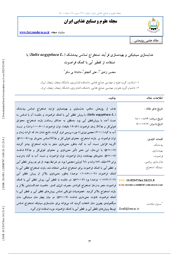 (PDF) Kinetic modeling and optimization of musk willow (Salix ...
